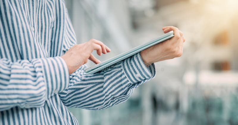 Tablet, Businessman and Hands for Networking, Email and Digital ...