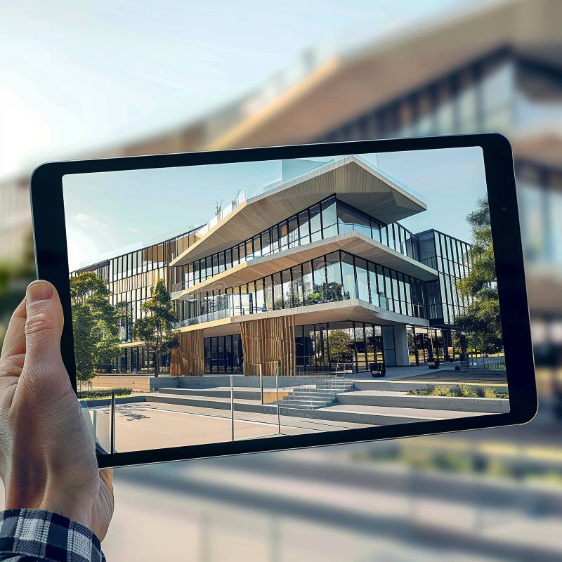 A Tablet Captures the Emerging Abstract Design of a New Modern School ...