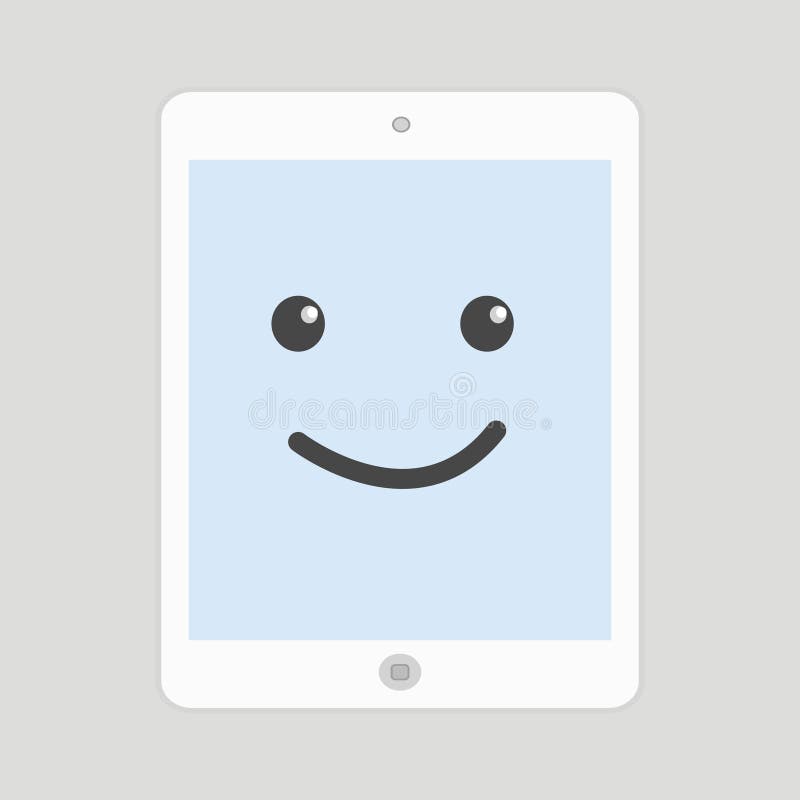 Tablet cartoon character stock illustration. Illustration of connect ...