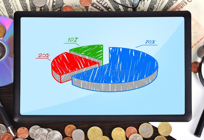 Tablet with chart stock photo. Image of paper, euro, currency - 34674490