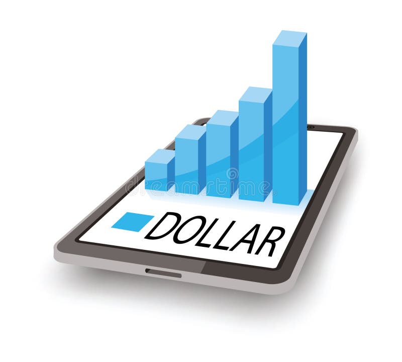 Dollar Financial Growth Chart or Graph Stock Vector - Illustration of ...