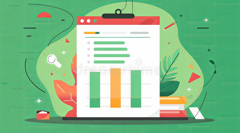 Illustration of a Tablet with Documents. Generated Ai. Stock ...