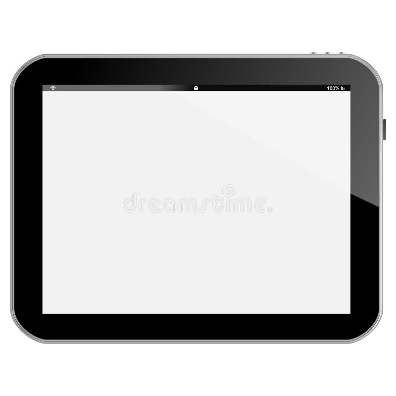 Horizontal Tablet Pc Withcolorful Shadow Stock Vector - Illustration of ...
