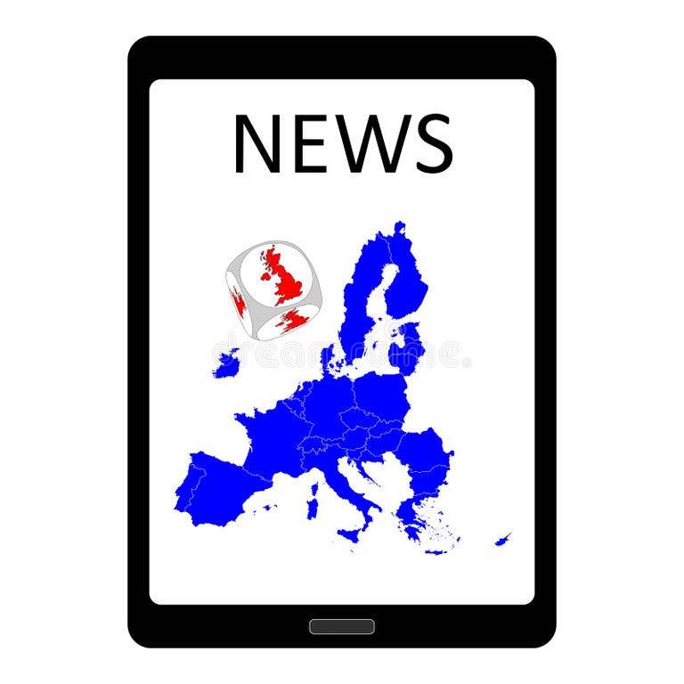 Tablet Computer with Brexit News Stock Illustration - Illustration of ...
