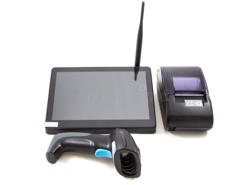 Tablet Computer, Cash Register Stock Image - Image of mobile, display ...