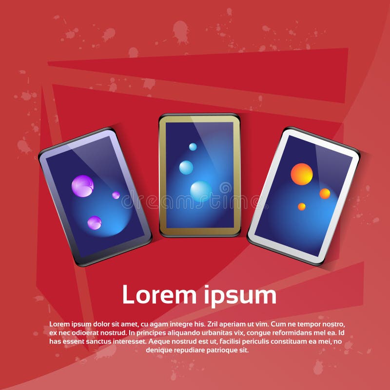 Tablet Computer Colorful Set Stock Illustration - Illustration of ...