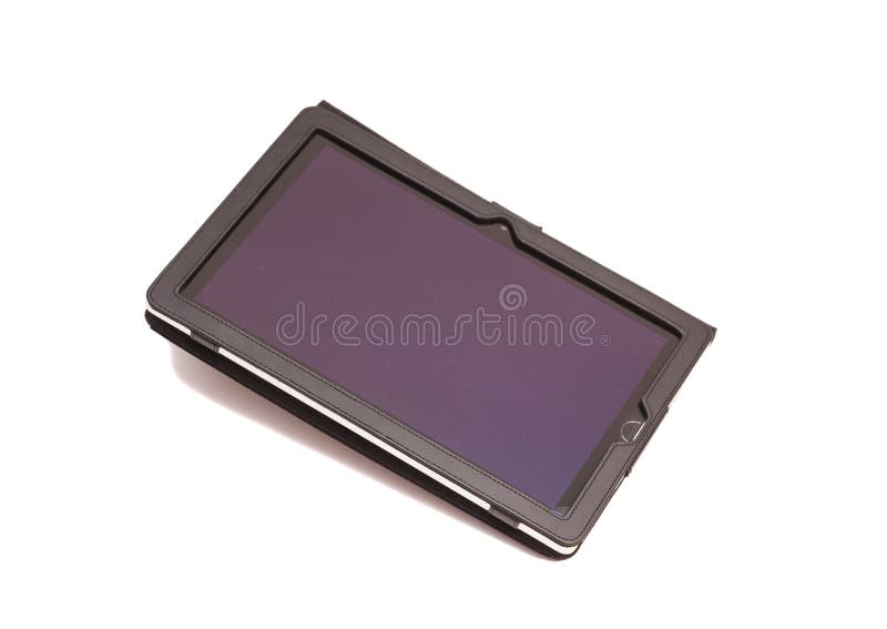 Tablet computer in cover stock photo. Image of equipment - 56200540