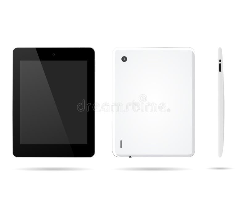 Tablet Computer Front Back Side Isometric Style Flat Stock Vector ...