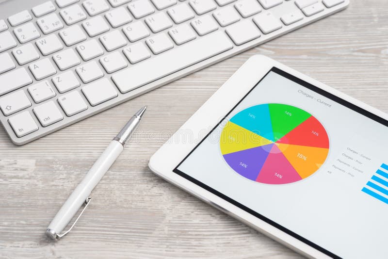 Tablet Computer, Graph, Pen Stock Image - Image of finance ...