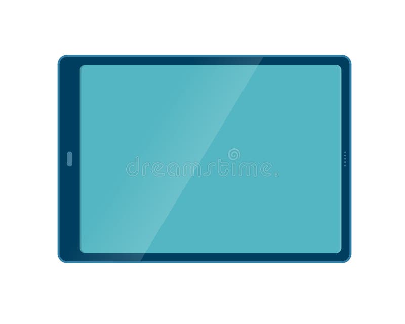 Tablet Computer Icon in Flat Style Stock Vector - Illustration of icon ...