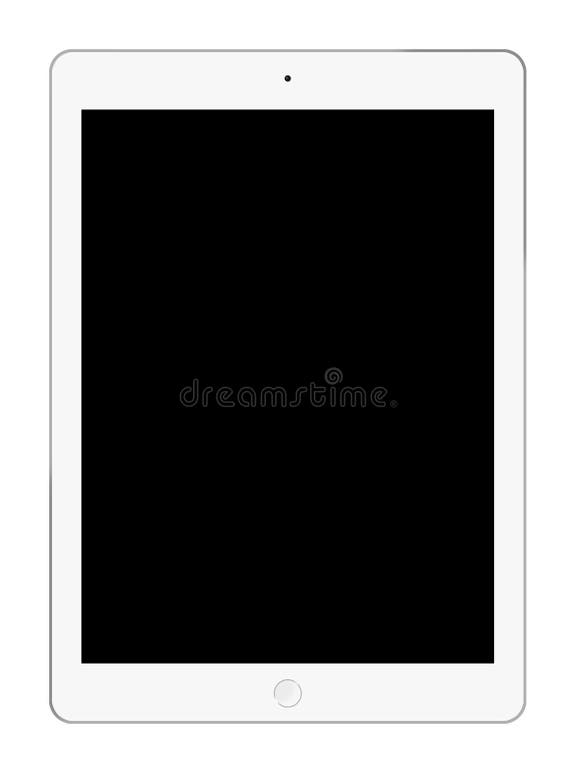 Tablet Computer Illustration Isolated on White with Clipping Path Stock ...
