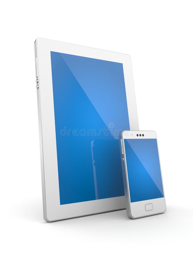 Monitor, Tablet Computer and Mobile Phone Stock Illustration ...