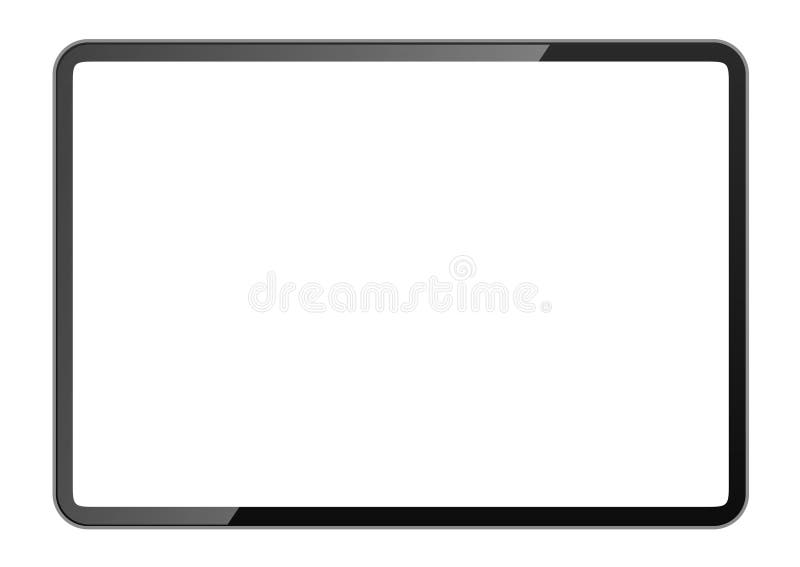 Tablet Computer Mockup with Empty Touch Screen Stock Vector ...