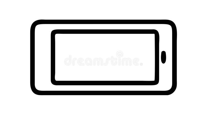 Tablet Computer Outline Icon Vector Graphic, Mobile Device Symbol ...