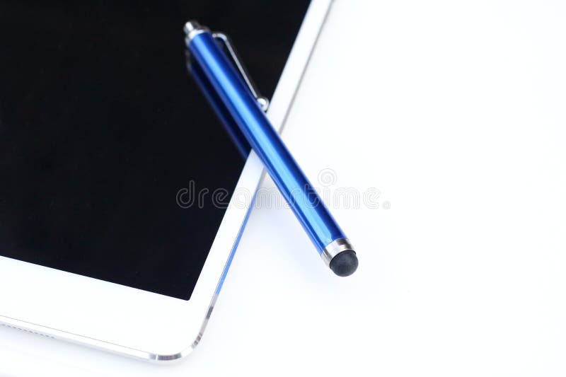 Tablet computer and pen stock image. Image of close, tactile - 41600615