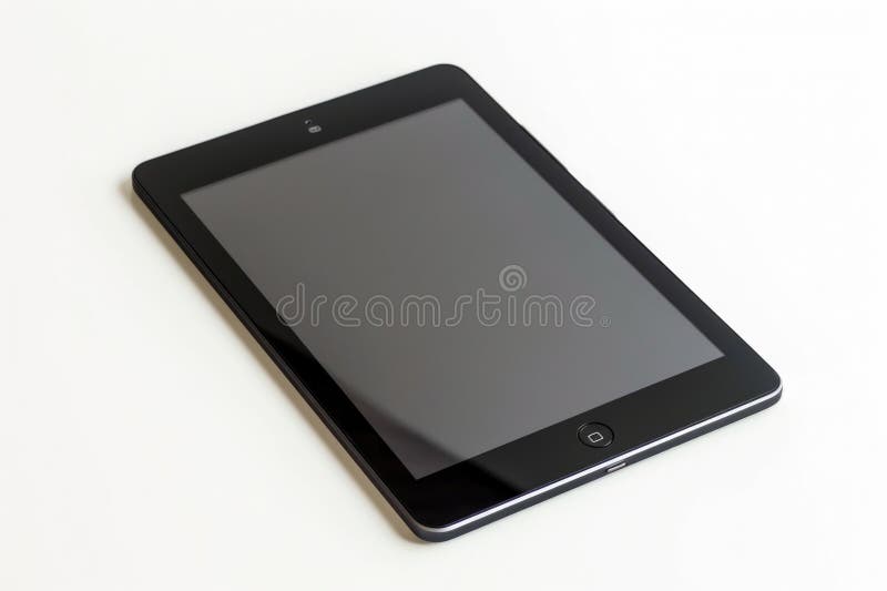 A Tablet Computer Placed on a Clean and Simple White Table, Ready for ...