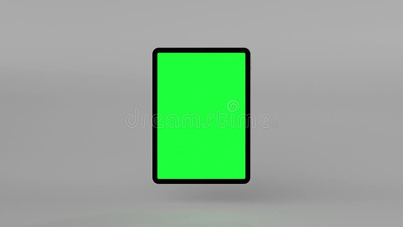 Tablet Computer Rotation Animation with Green Screen. Animated Modern ...