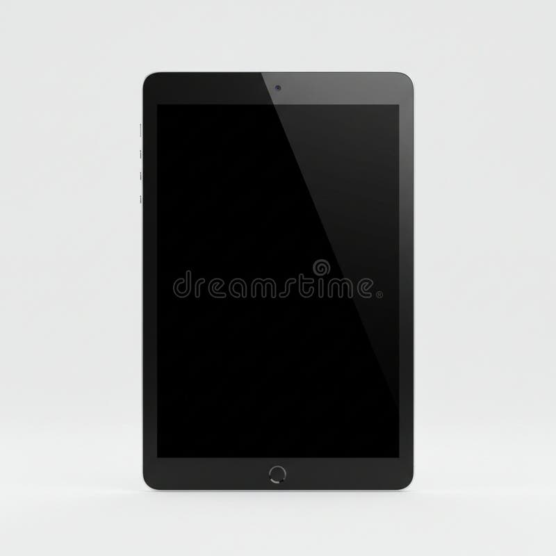 A Tablet Computer with a Sleek, Modern Design is Shown Against a Plain ...