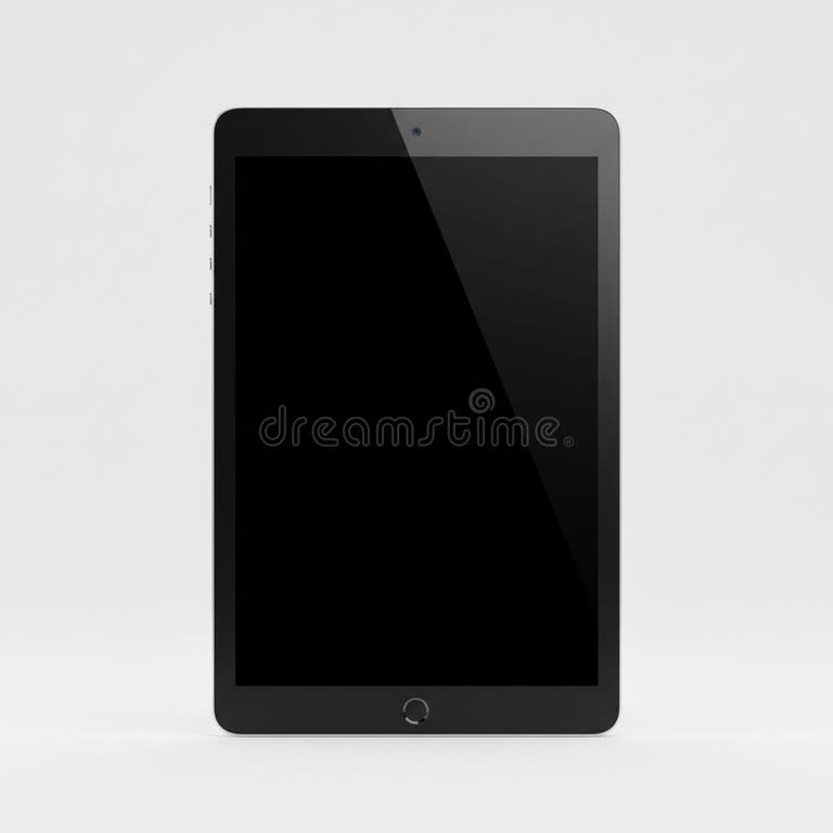 A Tablet Computer with a Sleek, Modern Design is Shown Against a Plain ...