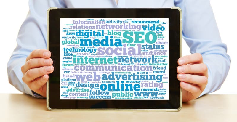 Tablet Computer with Social Media Stock Image - Image of communication ...