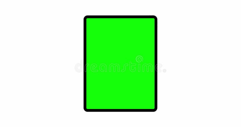 All-in-one Computer with a Blank Green Screen, Placed on a Wooden Desk ...