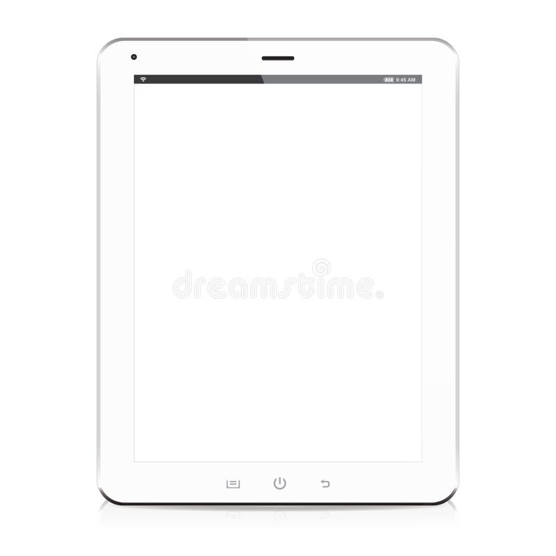 Tablet computer white stock illustration. Illustration of modern - 32170711