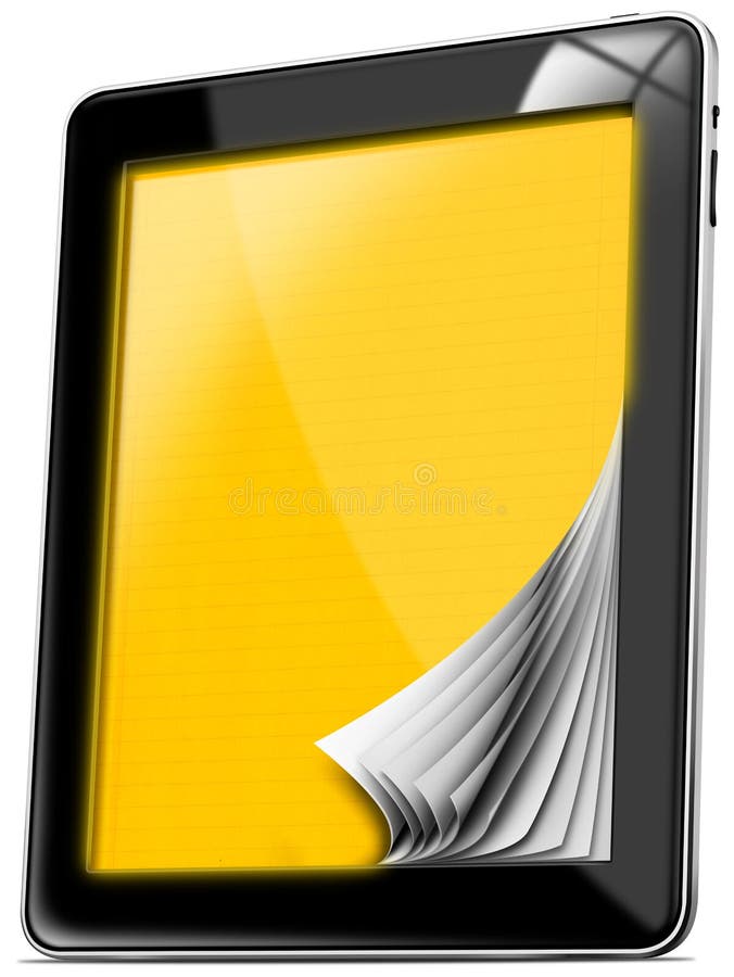 Yellow Computer Folder with Key Stock Illustration - Illustration of ...