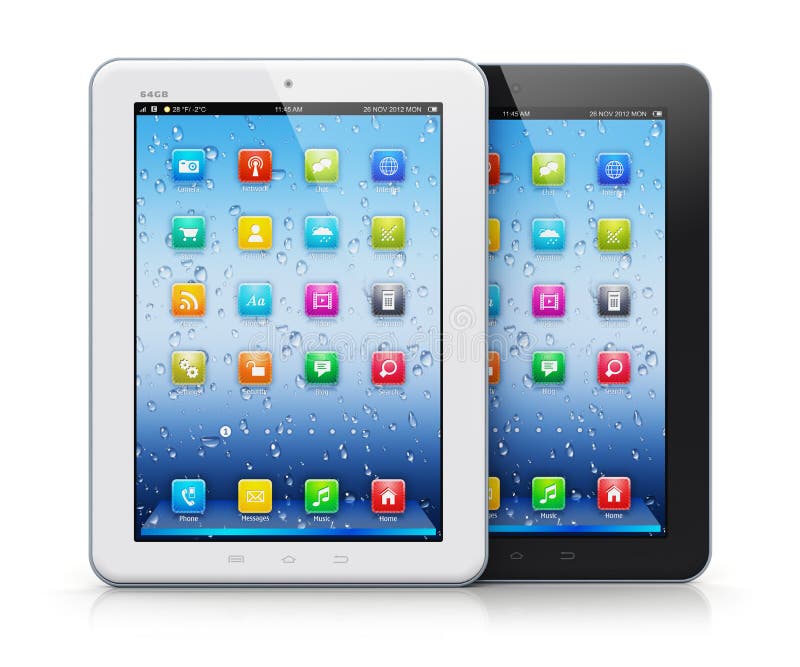 Tablet computers stock illustration. Illustration of media - 45284909