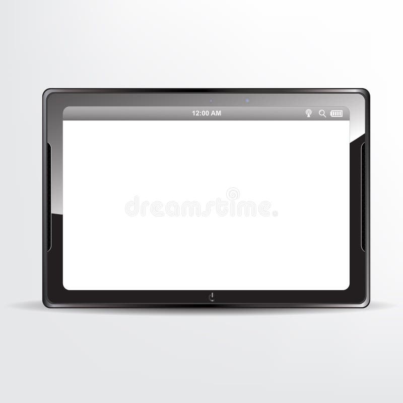 Tablet Concept with Blank Screen Stock Vector - Illustration of ...