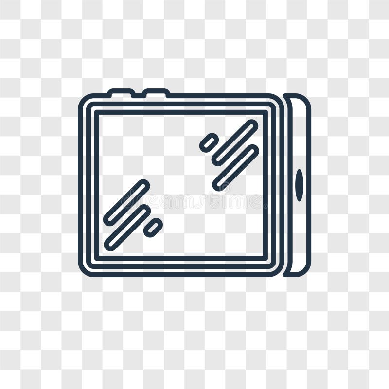 Tablet Concept Vector Linear Icon Isolated on Transparent Background ...