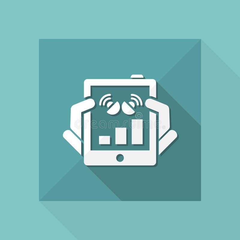 Tablet connection icon stock vector. Illustration of holding - 119143732