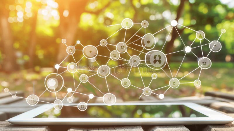 Tablet with Corporate Event Logo on Learning Platform for Professional ...