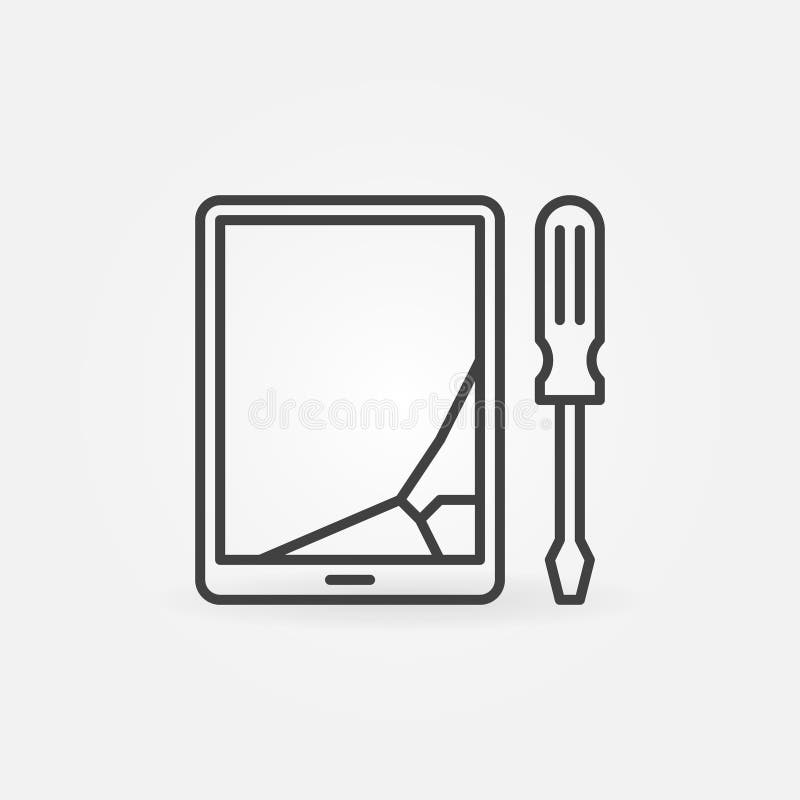 Tablet Broken Screen Stock Illustrations – 716 Tablet Broken Screen ...