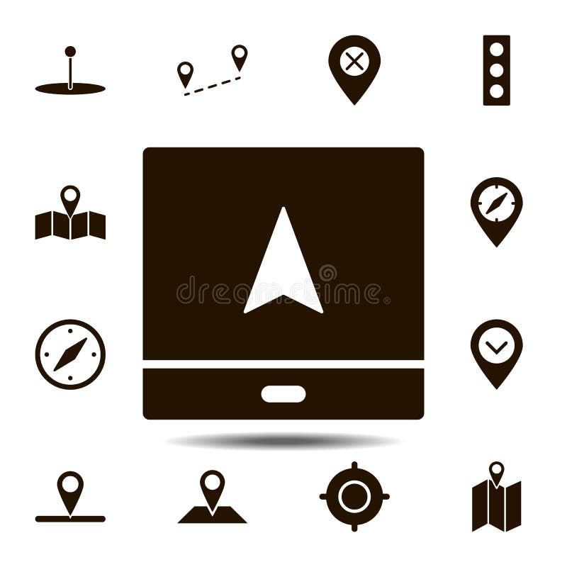 Tablet, Cursor, Location Icon. Simple Glyph, Flat Vector Element of ...