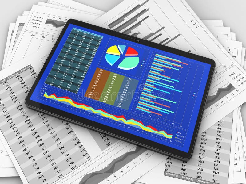 Tablet stock illustration. Illustration of document, table - 39345218