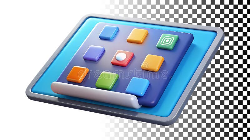 Tablet Device with Apps for Digital Technology and Mobile Use Png ...