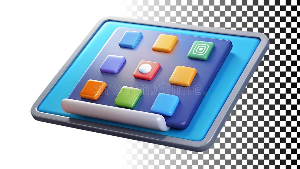 Tablet Device with Apps for Digital Technology and Mobile Use Png ...