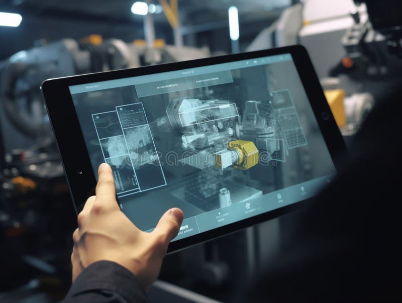 Augmented Reality for Industrial Maintenance Stock Illustration ...