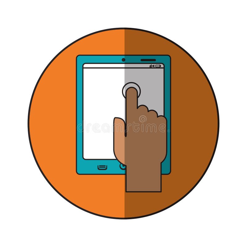 Tablet Circle Vector Icon Eps Stock Illustration - Illustration of ...