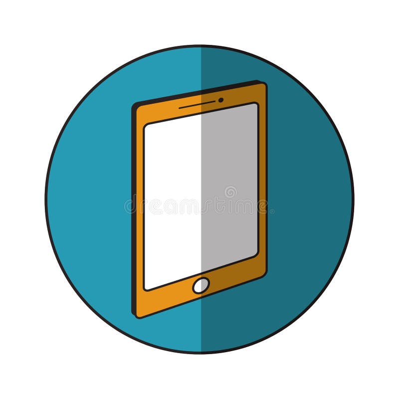 Tablet Circle Vector Icon Eps Stock Illustration - Illustration of ...