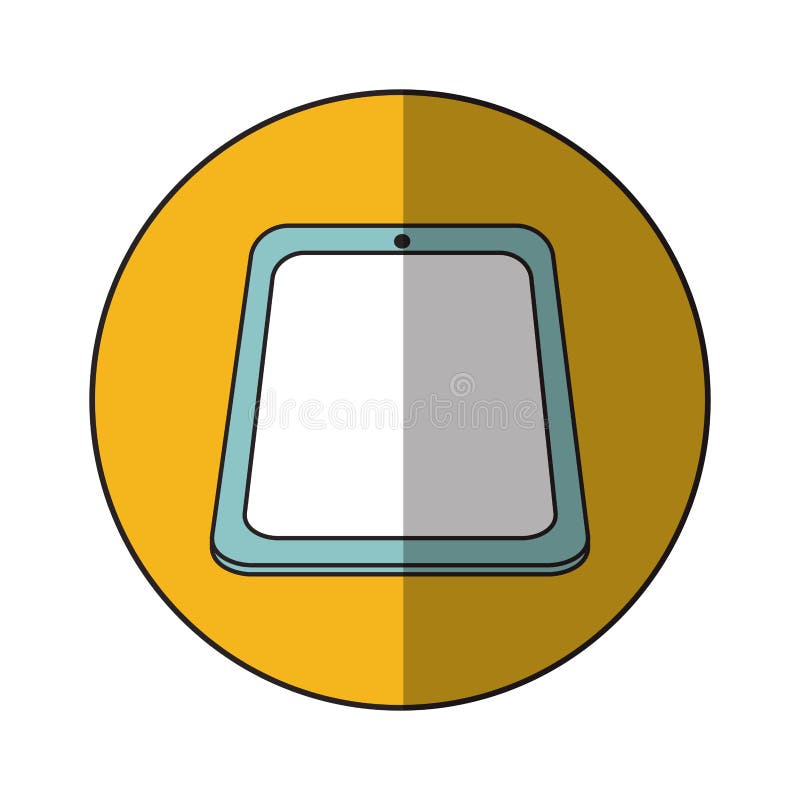 Tablet Circle Vector Icon Eps Stock Illustration - Illustration of ...