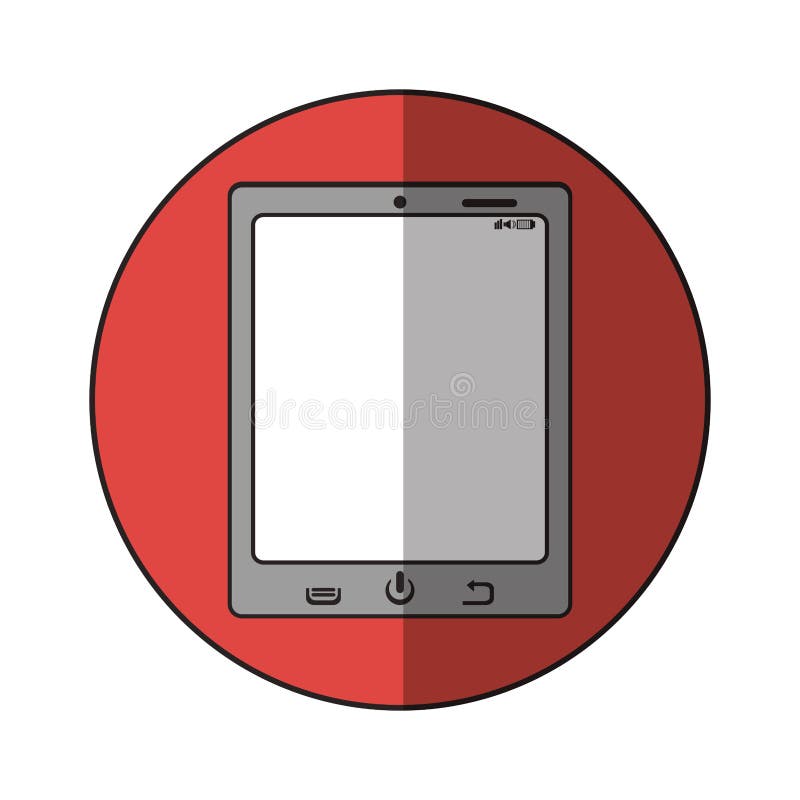 Tablet Device Inside Circle Design Stock Vector - Illustration of media ...
