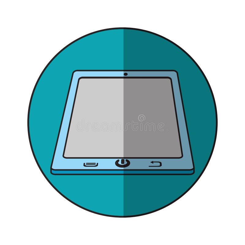 Tablet Circle Vector Icon Eps Stock Illustration - Illustration of ...