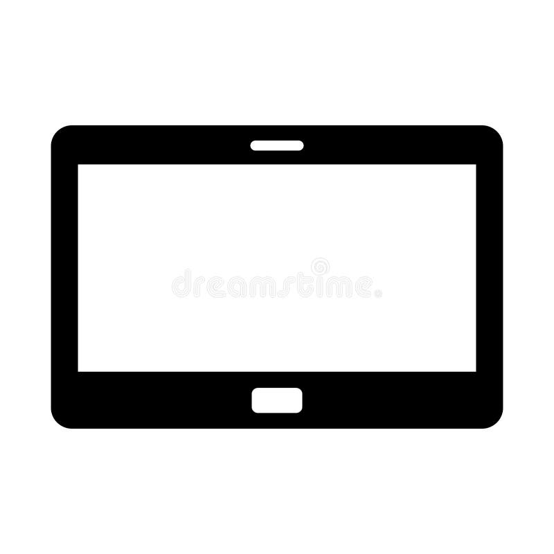Tablet Device Isolated Icon Stock Vector - Illustration of tablet ...