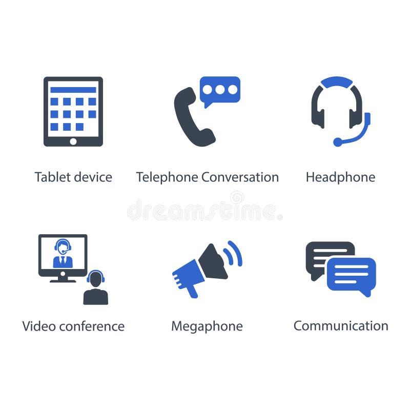 Tablet Device, Telephone Conversation, Headphone, Video Conference ...