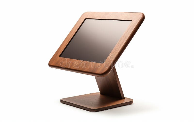 Tablet Display Stand on White Background Stock Illustration ...