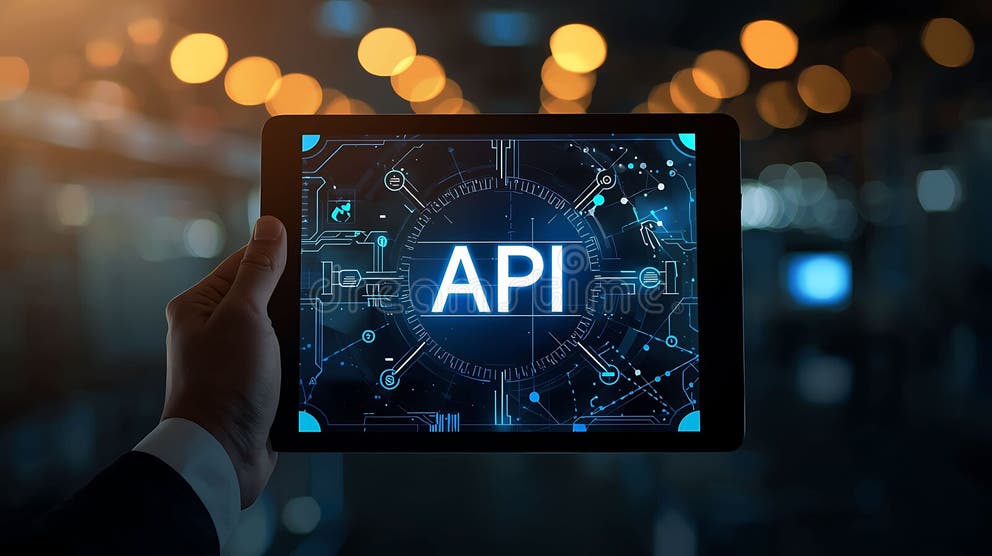 Tablet Displaying API Technology Interface Showcasing Application Programming Interface Concept ...