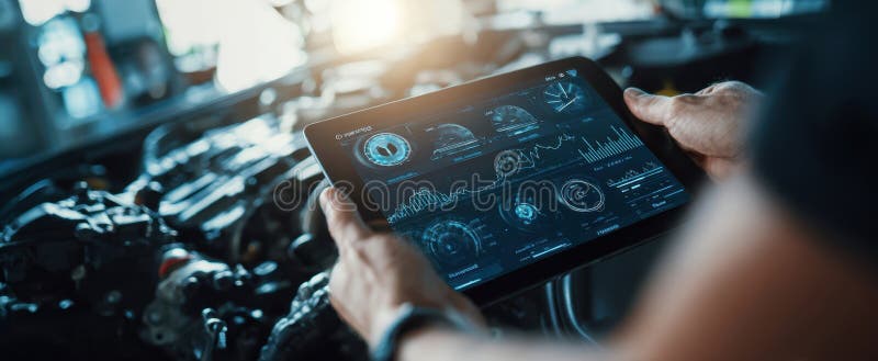 The Tablet Displays Crucial Data for Automotive Diagnostics and ...