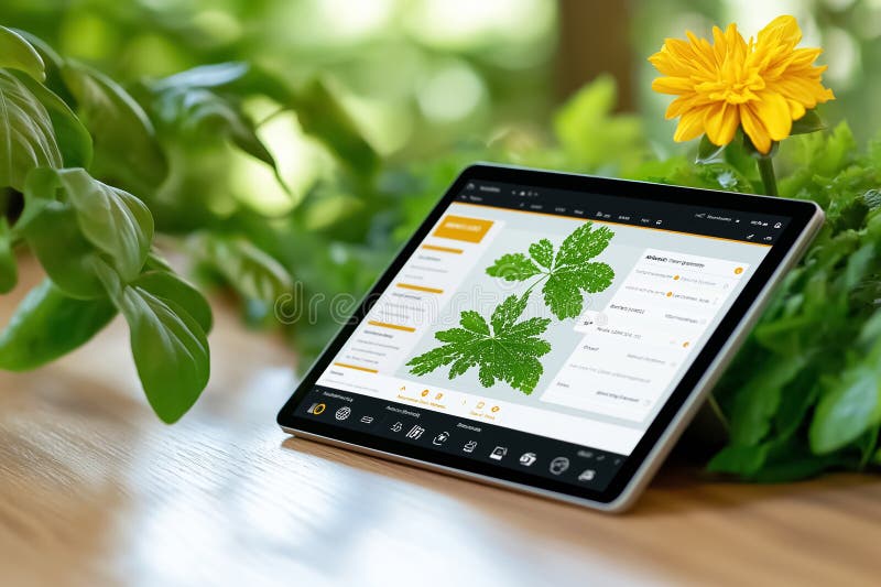 A Tablet Displays an Efficient Irrigation Scheduling Application ...