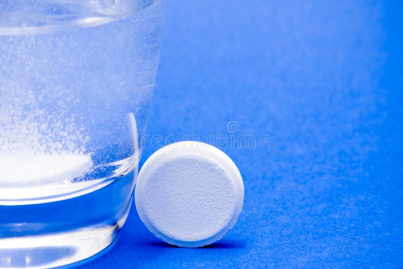 Fizzy Tablet Dropped into the Water Stock Photo - Image of effervescent ...